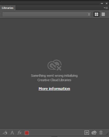 Solution to the issue - Something went wrong initializing Creative Cloud Libraries